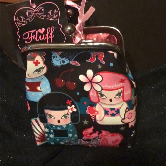 fluff | Bags | Fluff Brand Cosmetic Bag And Coin Pouch Set | Poshmark